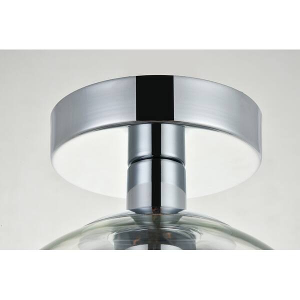 Elegant Lighting Baxter Single Light 8" Wide Semi-Flush Globe Ceiling - Bed Bath & Beyond - 38058417